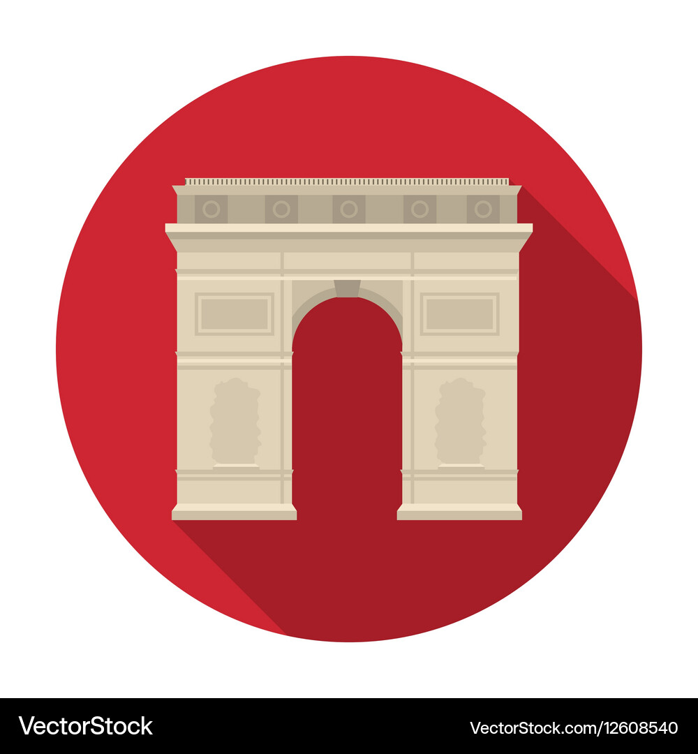 Triumphal arch icon in flat style isolated Vector Image