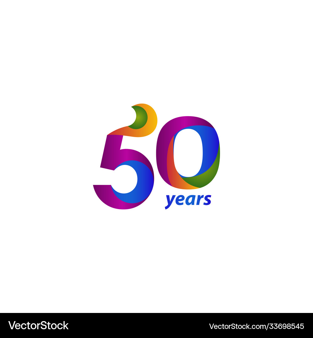 50 years anniversary celebration elegant blue Vector Image