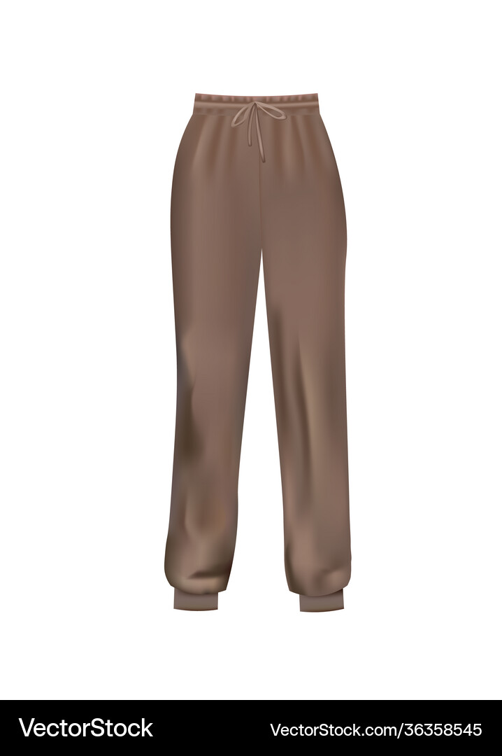 Brown tracksuit bottom Royalty Free Vector Image