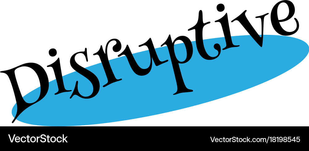 Disruptive rubber stamp Royalty Free Vector Image
