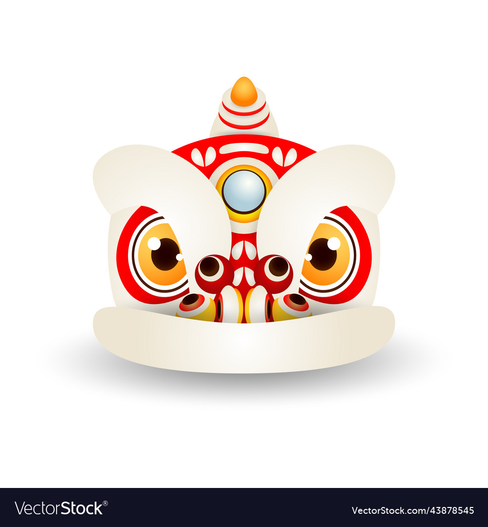 Happy chinese new year lion dance head Royalty Free Vector