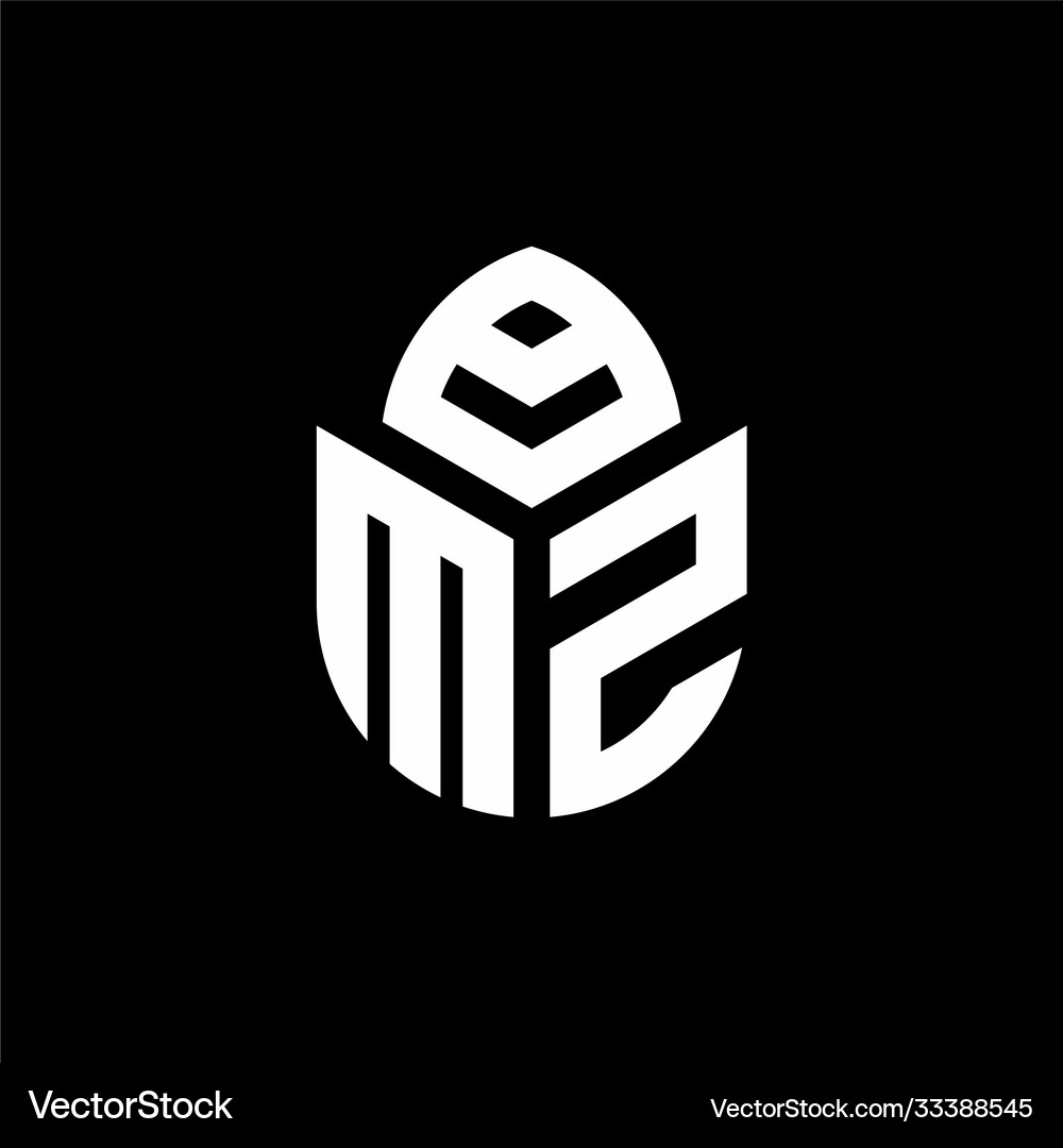 Mz monogram logo with a cypress shape luxury style