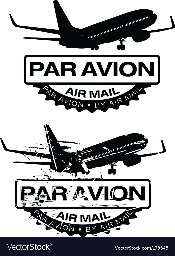 Par avion rubber stamp Royalty Free Vector Image