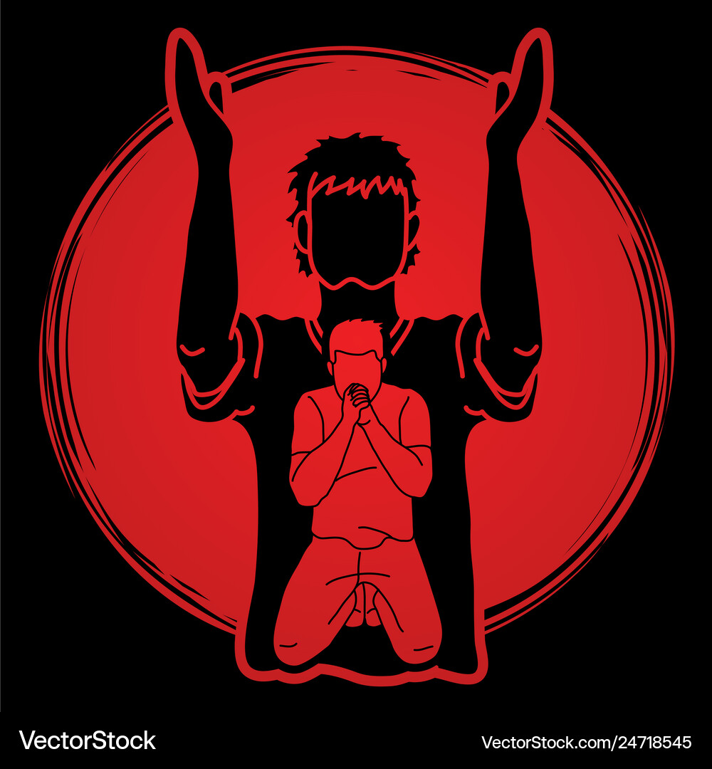 Prayer christian praying praise god Royalty Free Vector