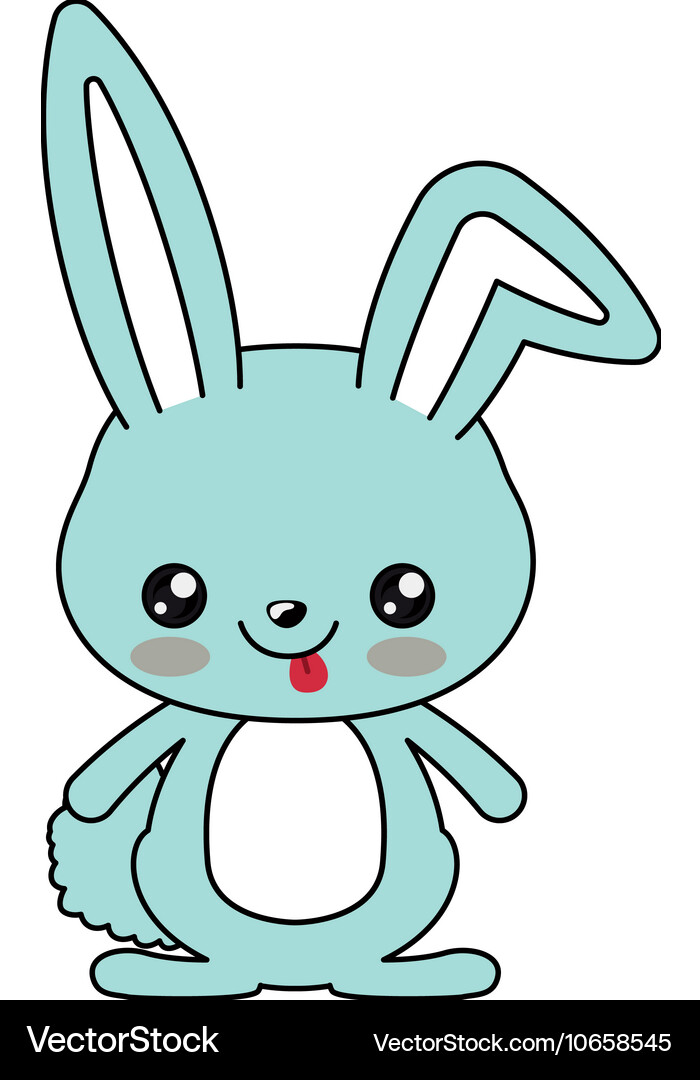 Rabbit kawaii cartoon design Royalty Free Vector Image