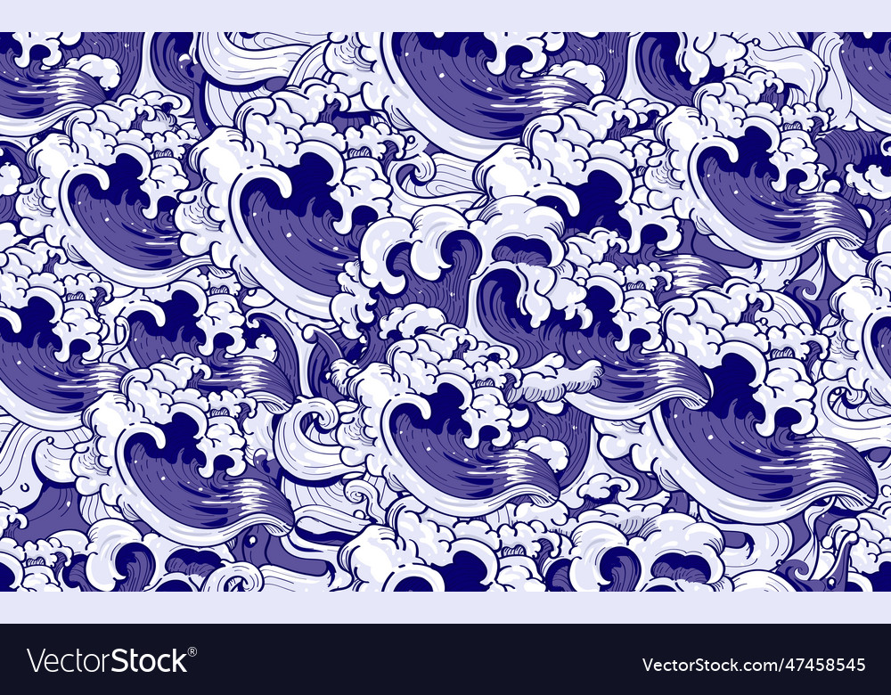 Seamless blue wave background for wallpaper Vector Image