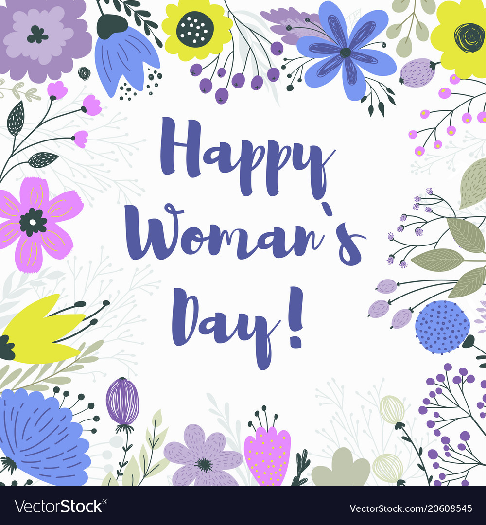 Spring border hand drawn background Royalty Free Vector