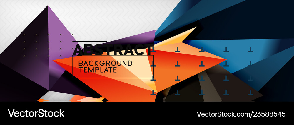 Triangles background techno template Royalty Free Vector