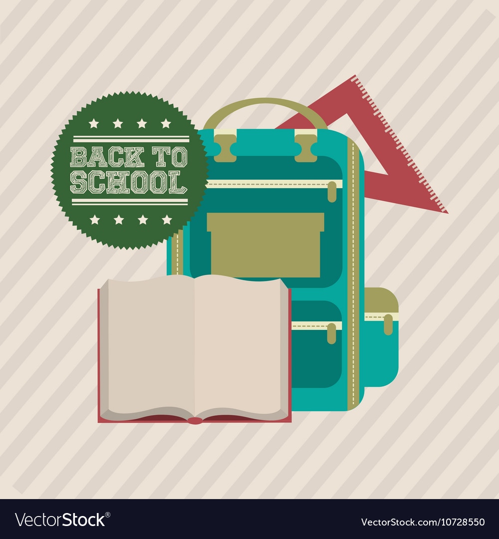 Back to school with supplies Royalty Free Vector Image