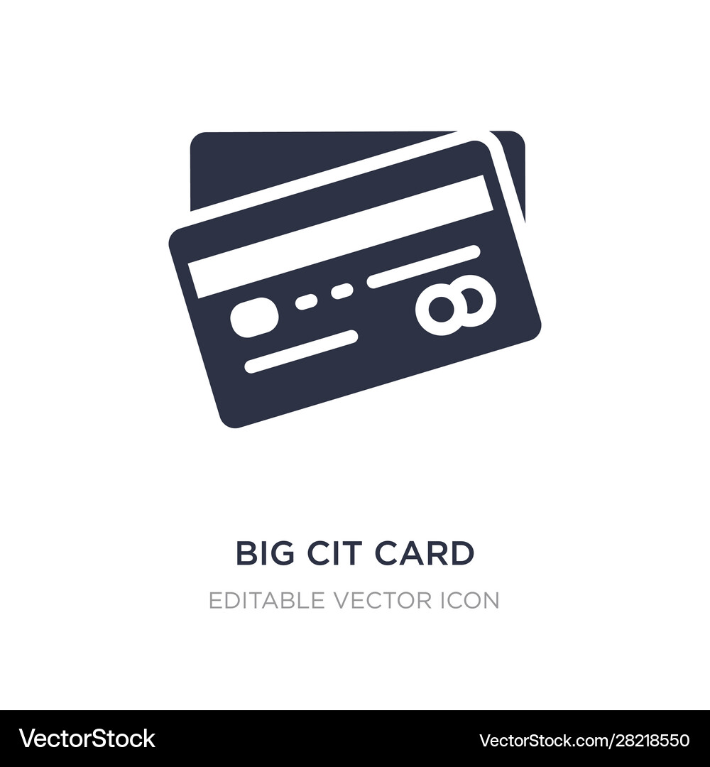 Big cit card icon on white background simple Vector Image