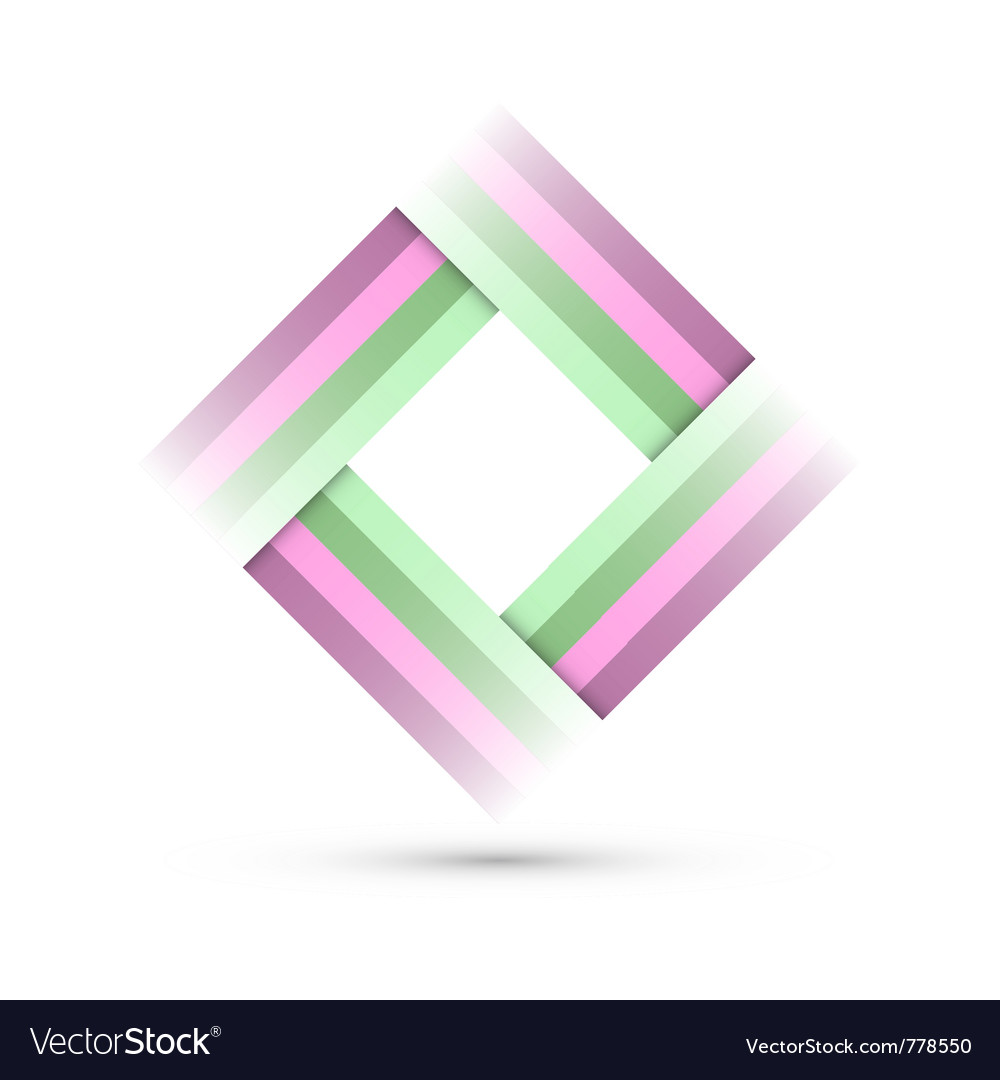Colored rectangle symbol Royalty Free Vector Image