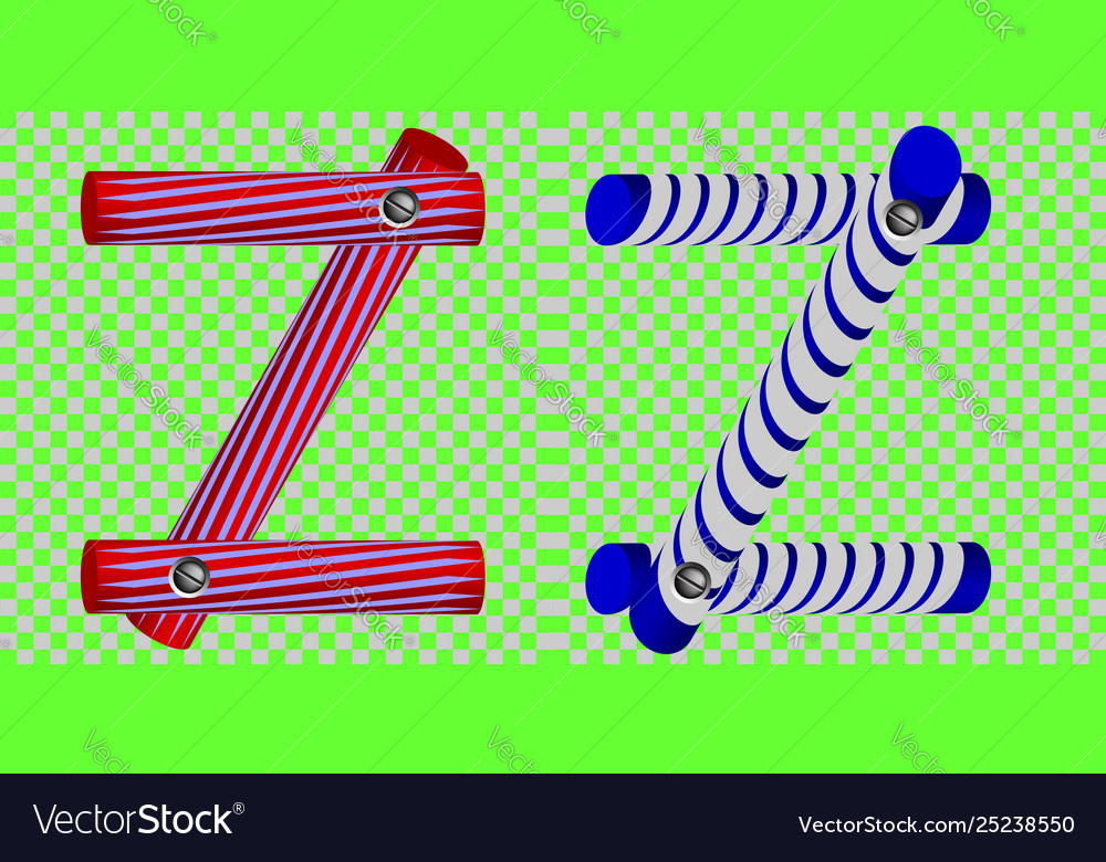 English alphabet letter z Royalty Free Vector Image