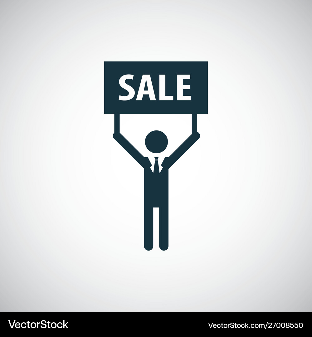 Man sale banner icon simple flat element concept Vector Image