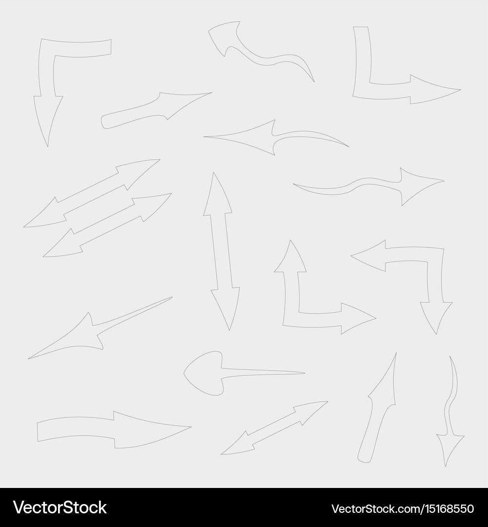 Set of arrow Royalty Free Vector Image - VectorStock