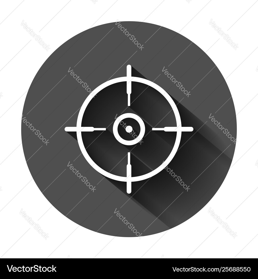 Shooting target icon in flat style aim sniper Vector Image