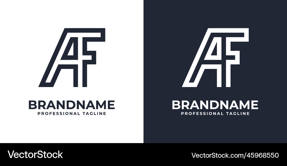 Simple af monogram logo suitable for any business Vector Image
