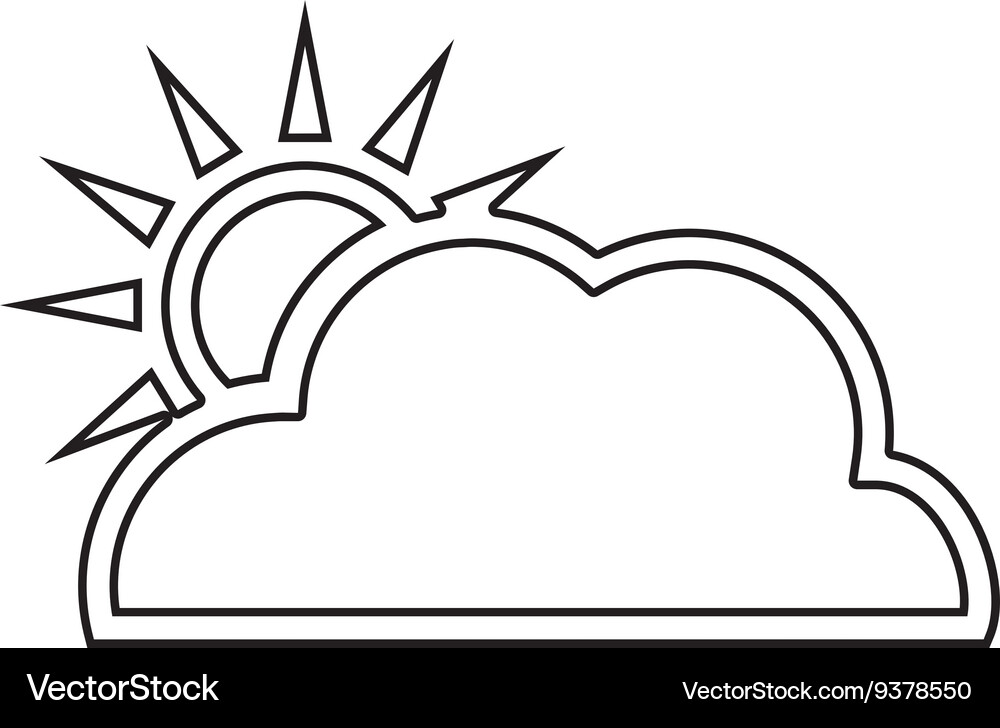 Sun design isolated weather icon graphic Vector Image