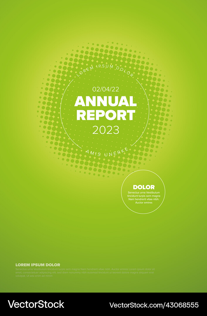 Annual minimalistic report cover template Vector Image
