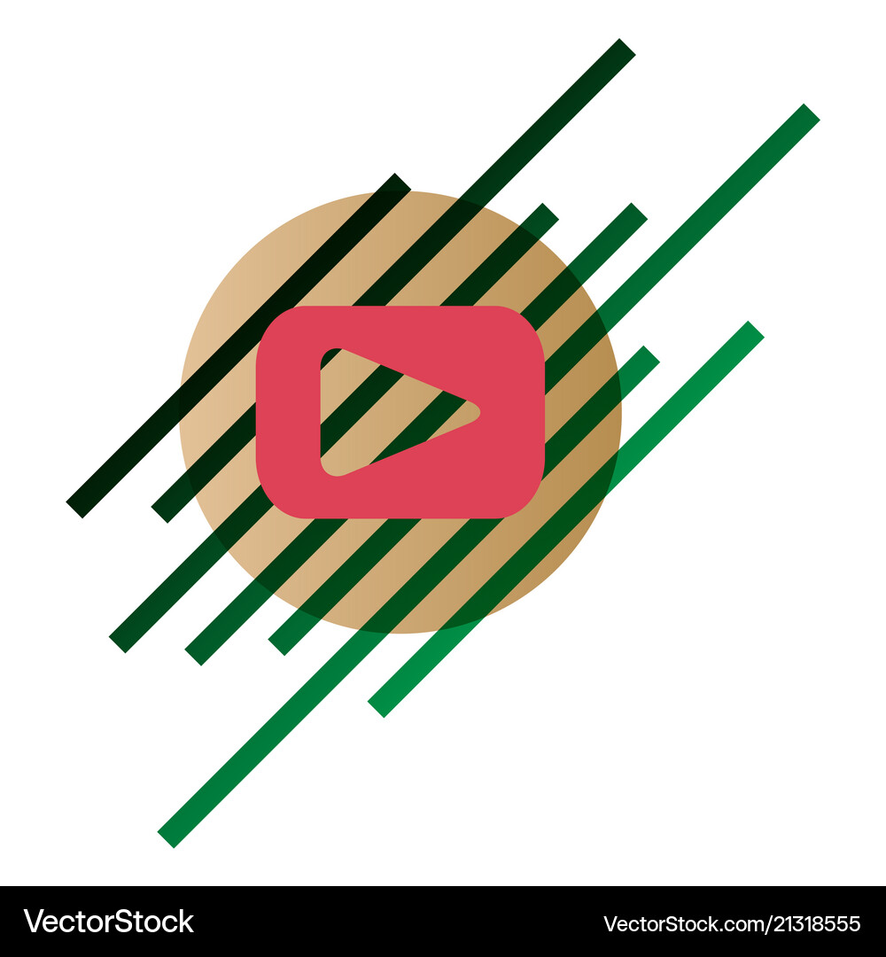 Button video player social media youtube Vector Image