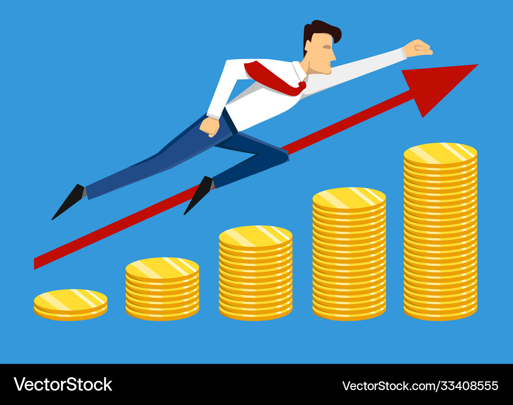 Concept super leader and businessman Royalty Free Vector