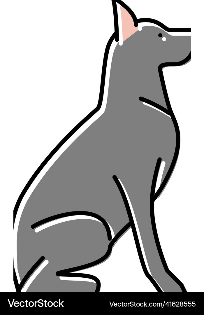 Dog pet color icon Royalty Free Vector Image - VectorStock