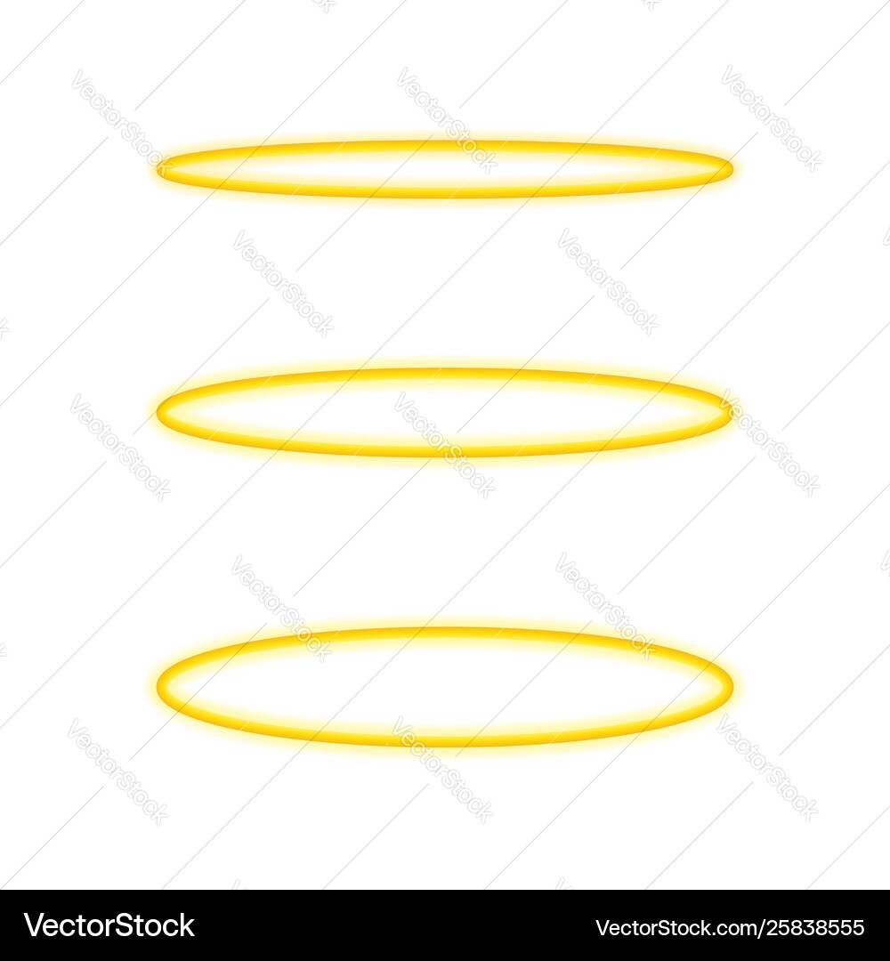 Golden Angel Halo Ring Royalty Free Vector Image