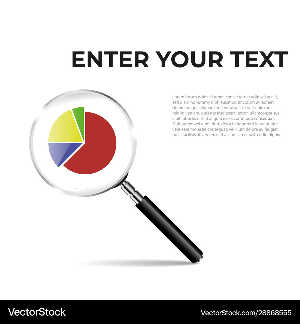 Magnifying glass realistic Royalty Free Vector Image