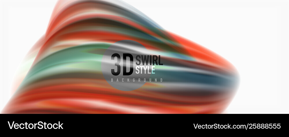 Modern liquid color flow on white - colorful Vector Image