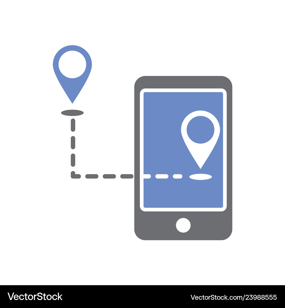 Navigation icon on white background for graphic Vector Image