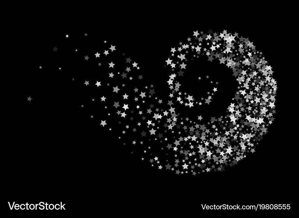 Stars twisted in swirl or vortex Royalty Free Vector Image