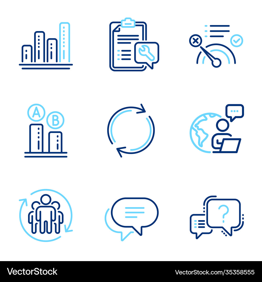 Technology icons set included icon as full Vector Image