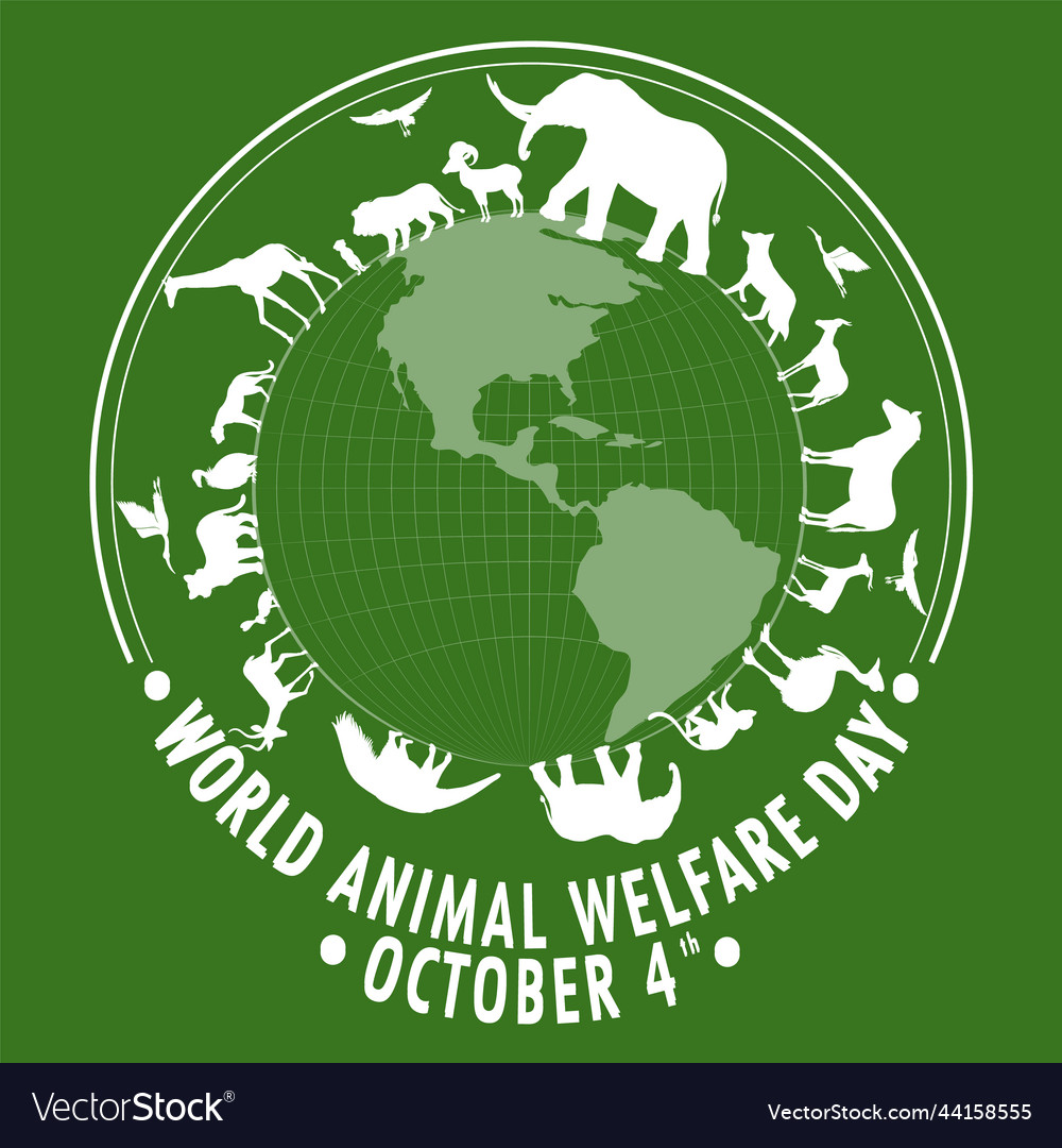 World animal welfare day concept Royalty Free Vector Image
