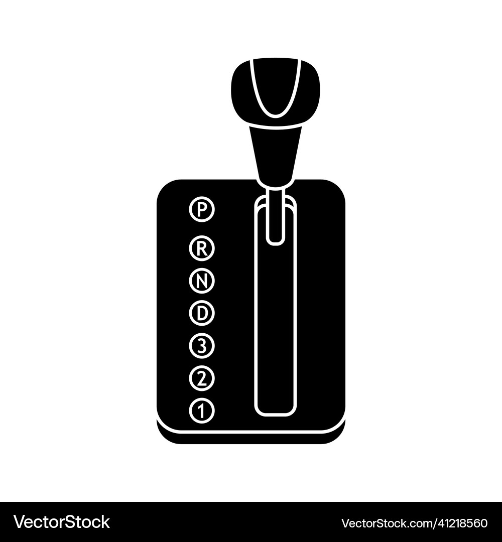 A manual transmission car device simple style Vector Image