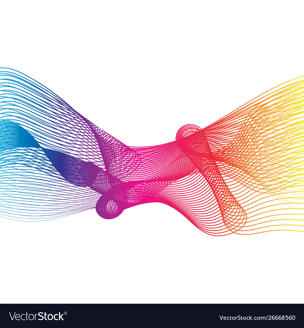 Abstract smooth color wave Royalty Free Vector Image