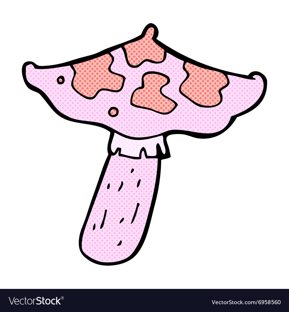 Comic cartoon toadstool Royalty Free Vector Image