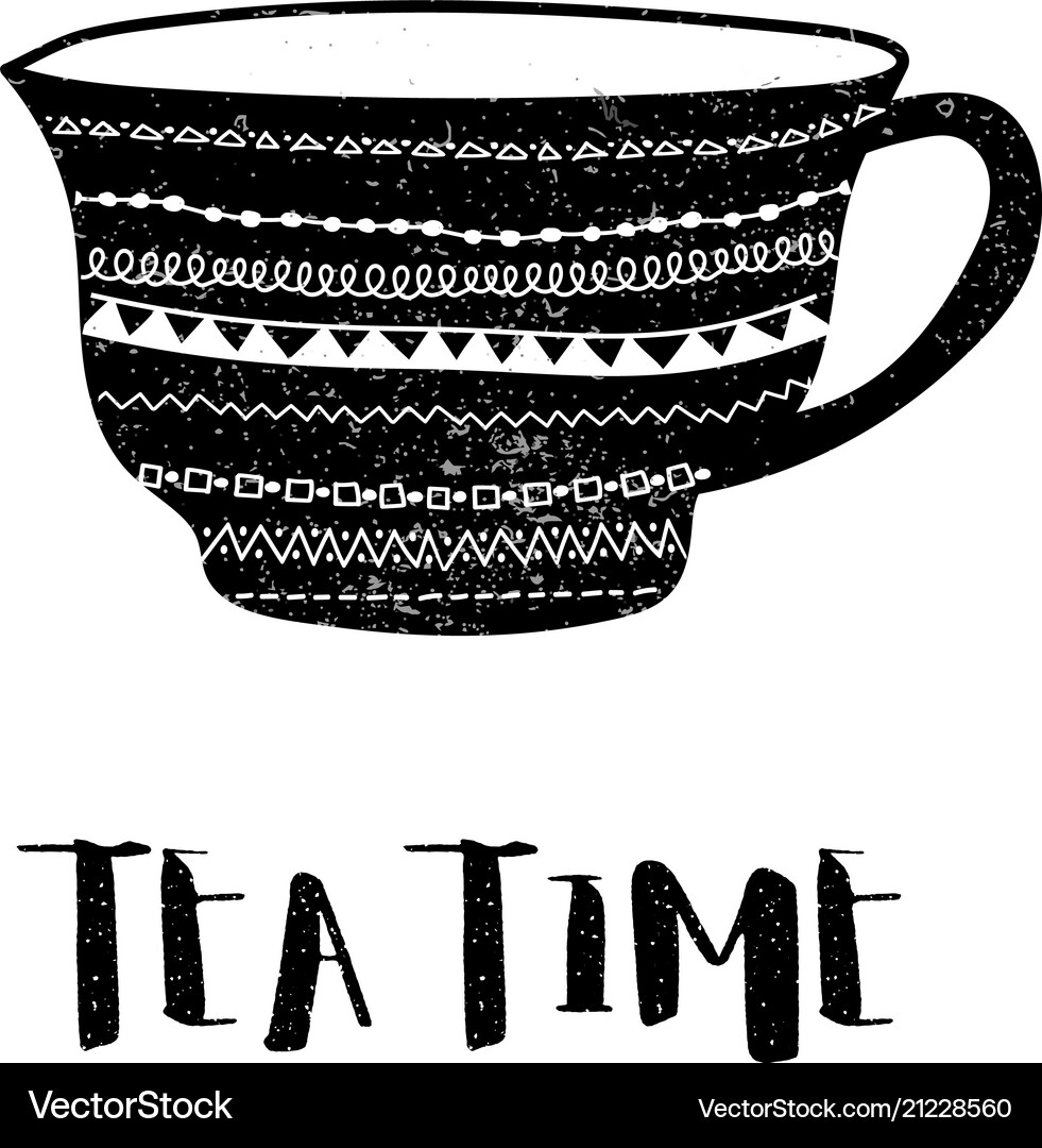 Elegant Tea Time Royalty Free Vector Image - VectorStock