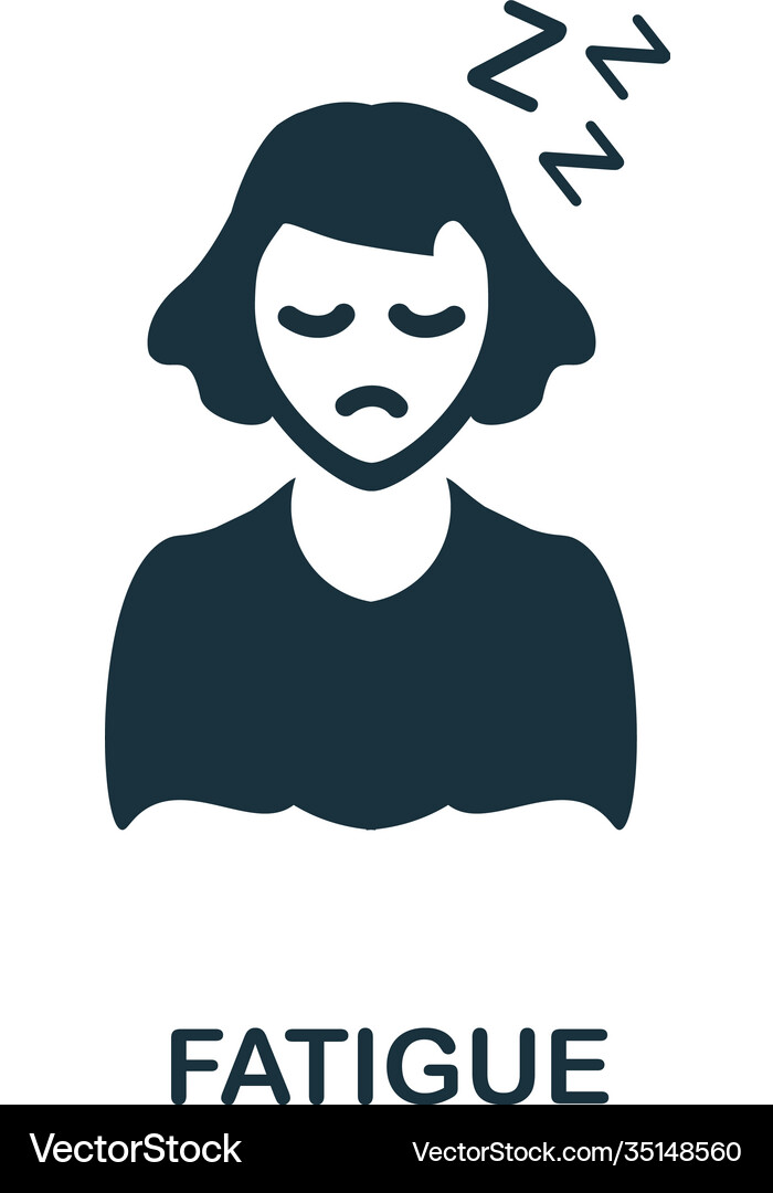 Fatigue icon simple from coronavirus collection Vector Image