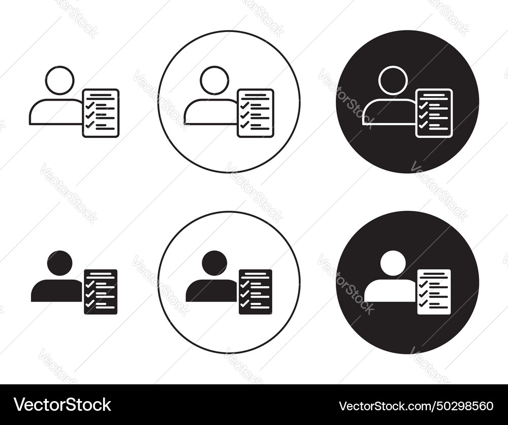 Personality characteristics icon set avatar Vector Image