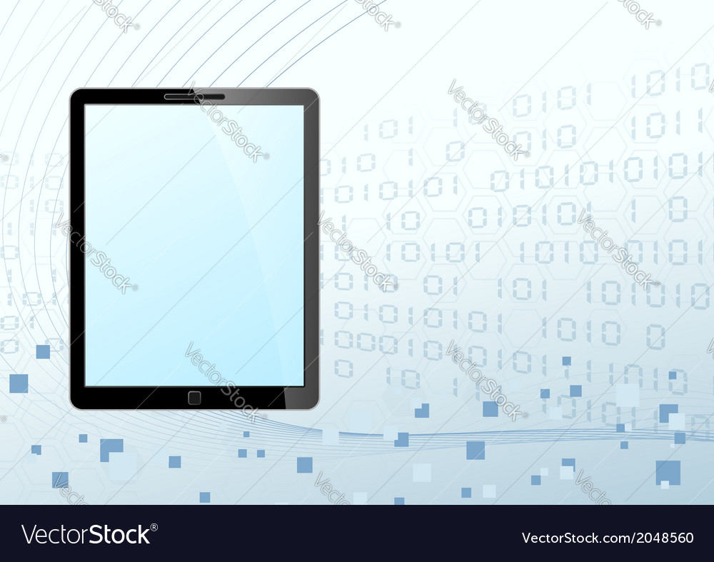 Tablet looking device technology background Vector Image