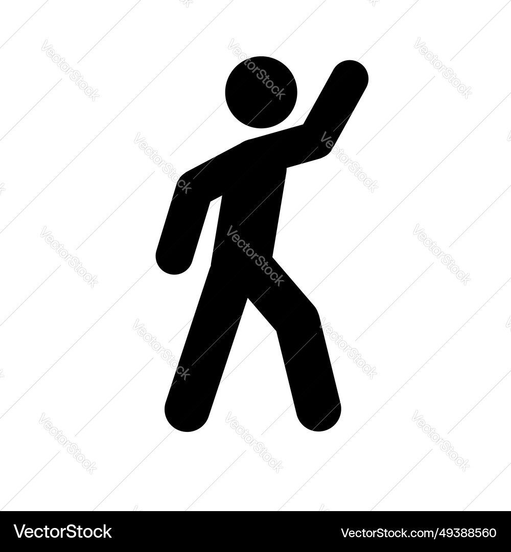Waving hand man icon people in motion active Vector Image
