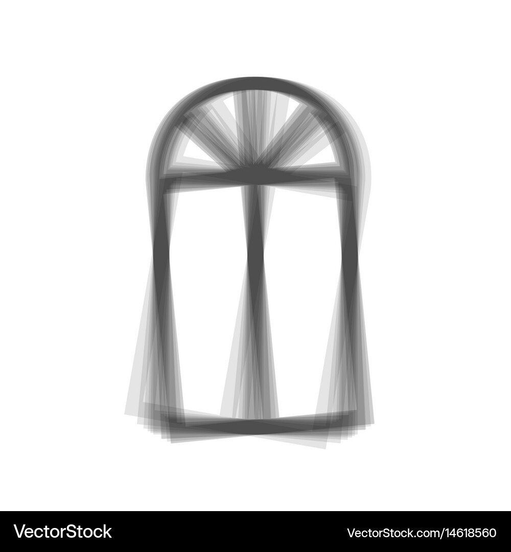 Window simple sign gray icon shaked Royalty Free Vector
