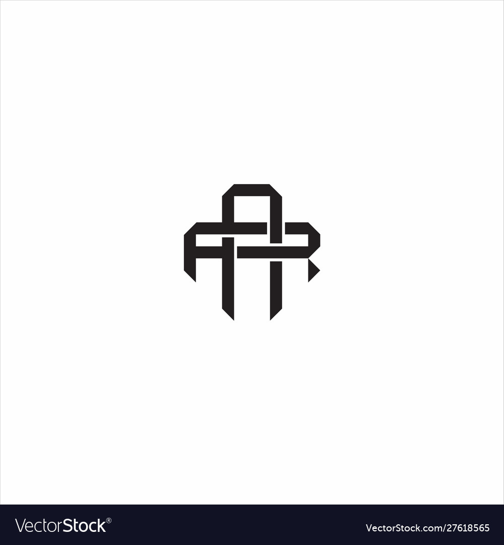 Ar initial letter overlapping interlock logo Vector Image