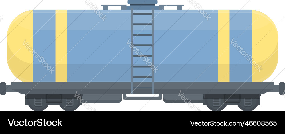 Fuel tank wagon icon cartoon train cargo Vector Image