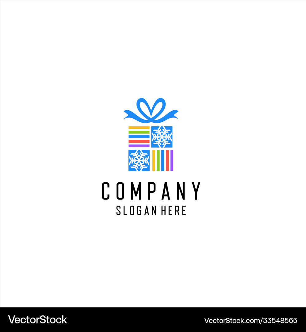 Gift shop logo symbol template design Royalty Free Vector