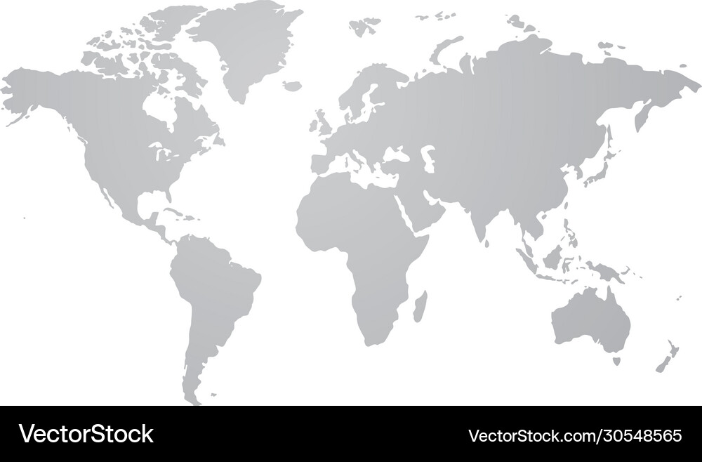 Gray similar world map blank for infographic Vector Image
