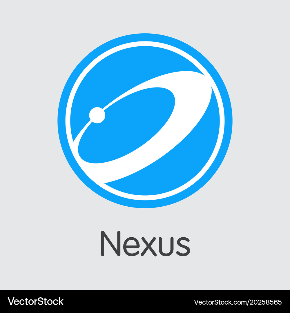 Nexus digital currency - trading sign Royalty Free Vector