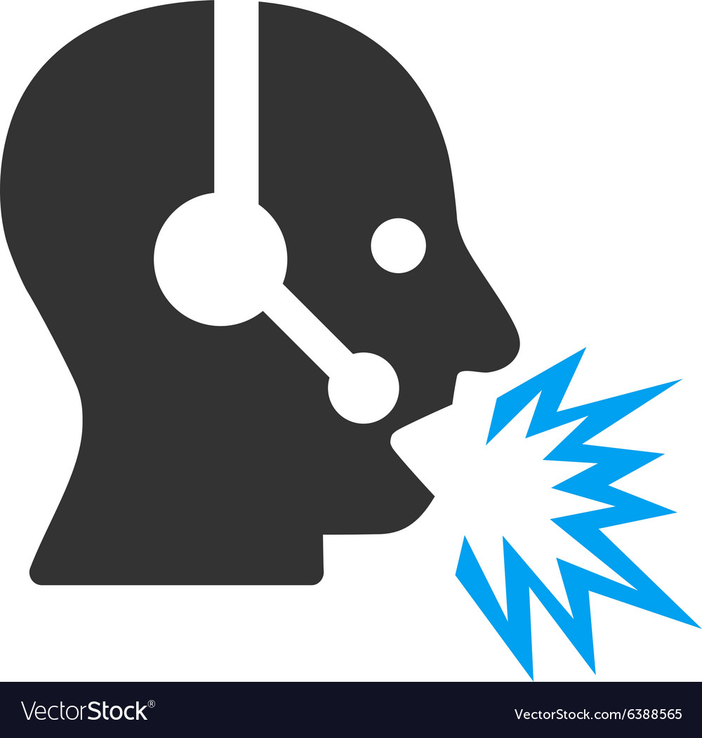 Operator message flat icon Royalty Free Vector Image