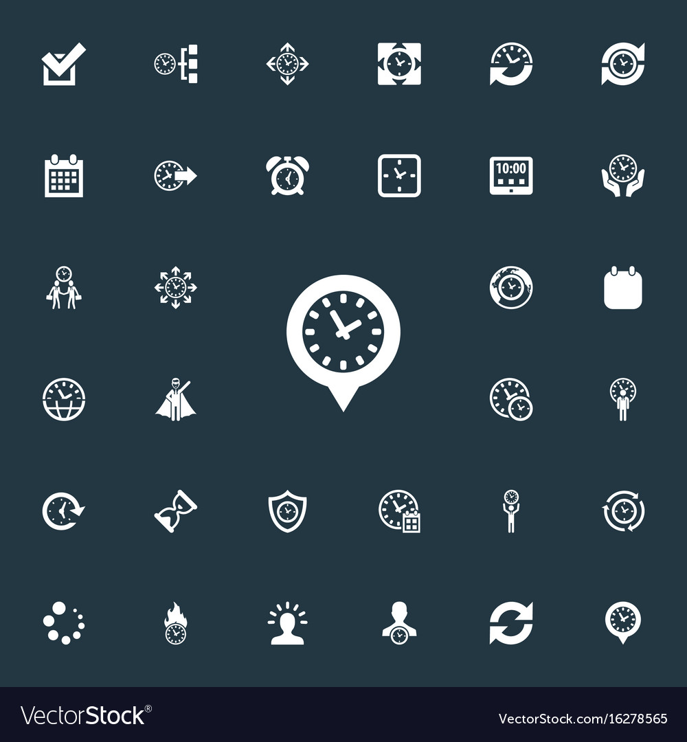Set simple management icons Royalty Free Vector Image