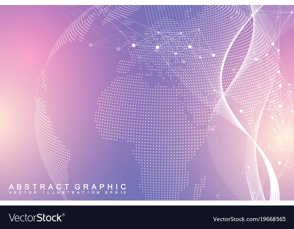 Virtual graphic abstract background communication Vector Image