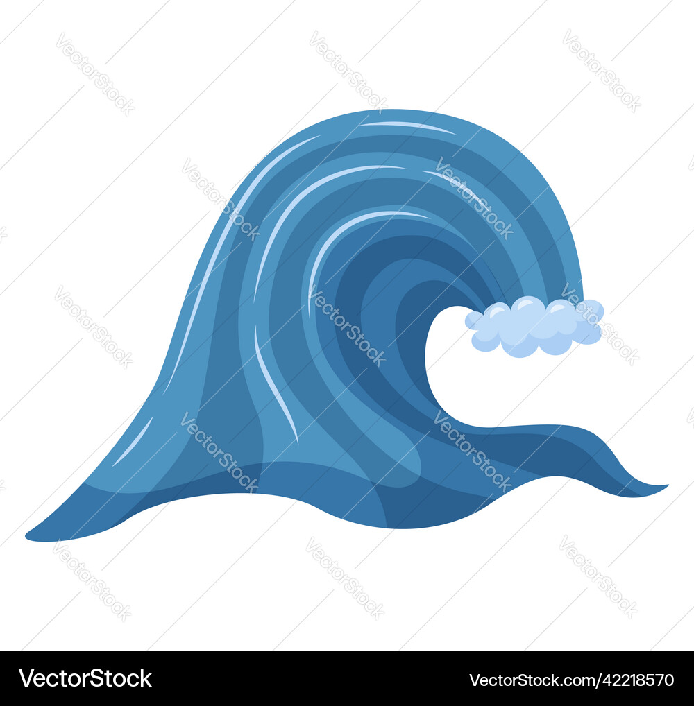 Tidal Wave Clipart Spectacular Abstract Scene Of An Ocean Tidal...